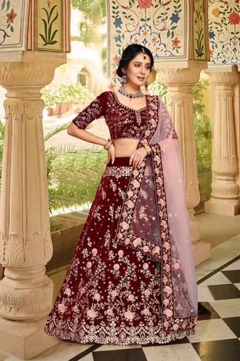 Maroon Lehenga | Buy Maroon Lehenga Choli Sets Online US UK