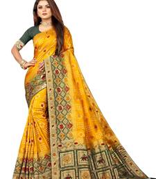 Yellow woven banarasi saree with blouse - Bieth - The Royal Choice ...