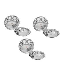 Stainless Steel 5 in 1 Round Compartment Tray (Dia 28cm Pack of 6 ...