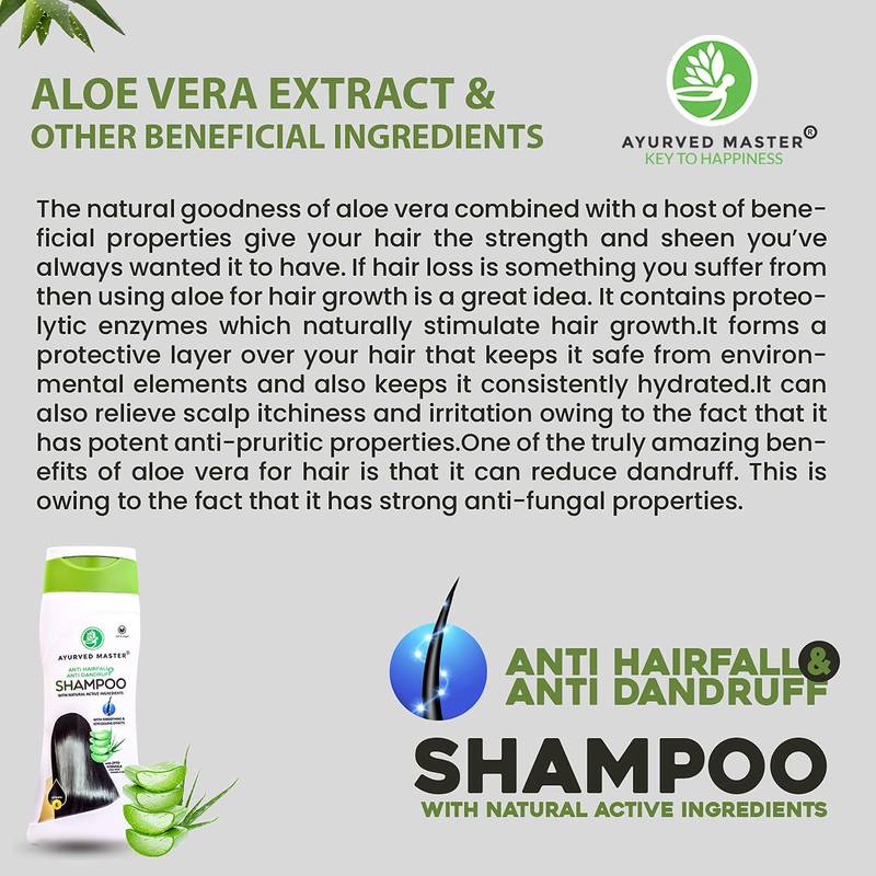 Ayurved Master Aloevera Based For Relief From Dandruff Flakes Free from ...