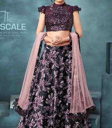 Wine thread embroidery jacquard stitched lehenga - Mahotsav E Solution ...