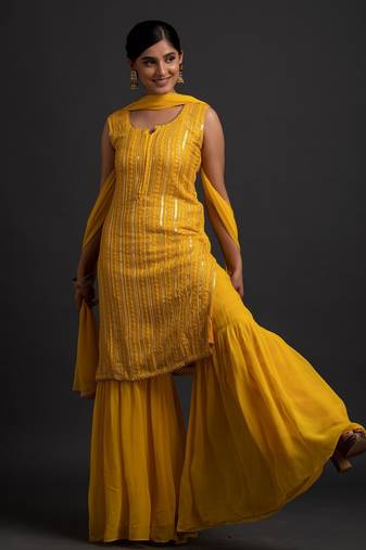 Yellow Kurtis - Buy Latest Yellow Kurti Designs Online At Mirraw