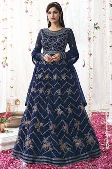 Net Salwar Kameez- Buy Designer Net Suits Online @ Mirraw