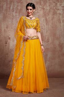 Net Lehenga - Buy Indian Net Lehenga Choli Designs with Dupatta Online