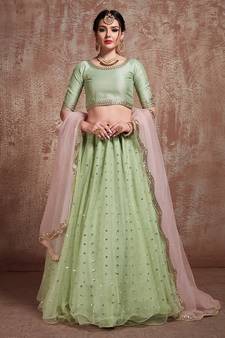 Net Lehenga - Buy Indian Net Lehenga Choli Designs with Dupatta Online