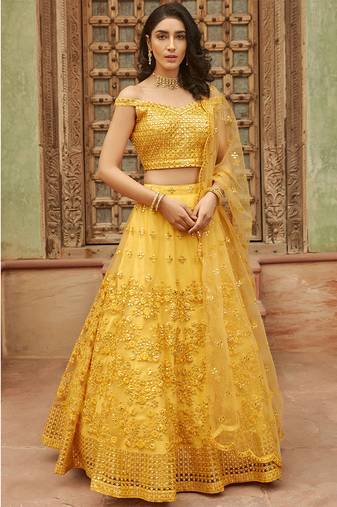 Yellow Lehenga - Shop Yellow Lehenga Designs Online @ Best Price