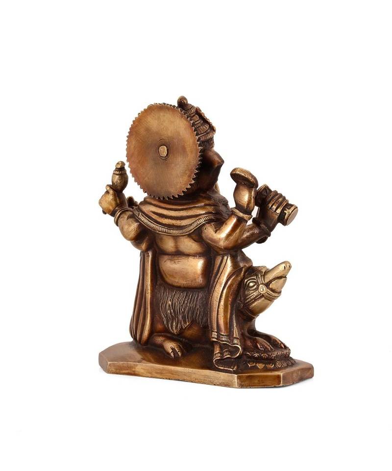 Lord ganesh Ganesha murti Sitting On Mushak Idol Handmade Statue | God ...