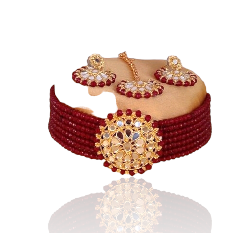 Maroon jewellery - Stylofinds - 3821306