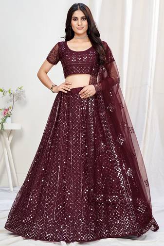 Maroon Lehenga | Buy Maroon Color Lehenga For Women