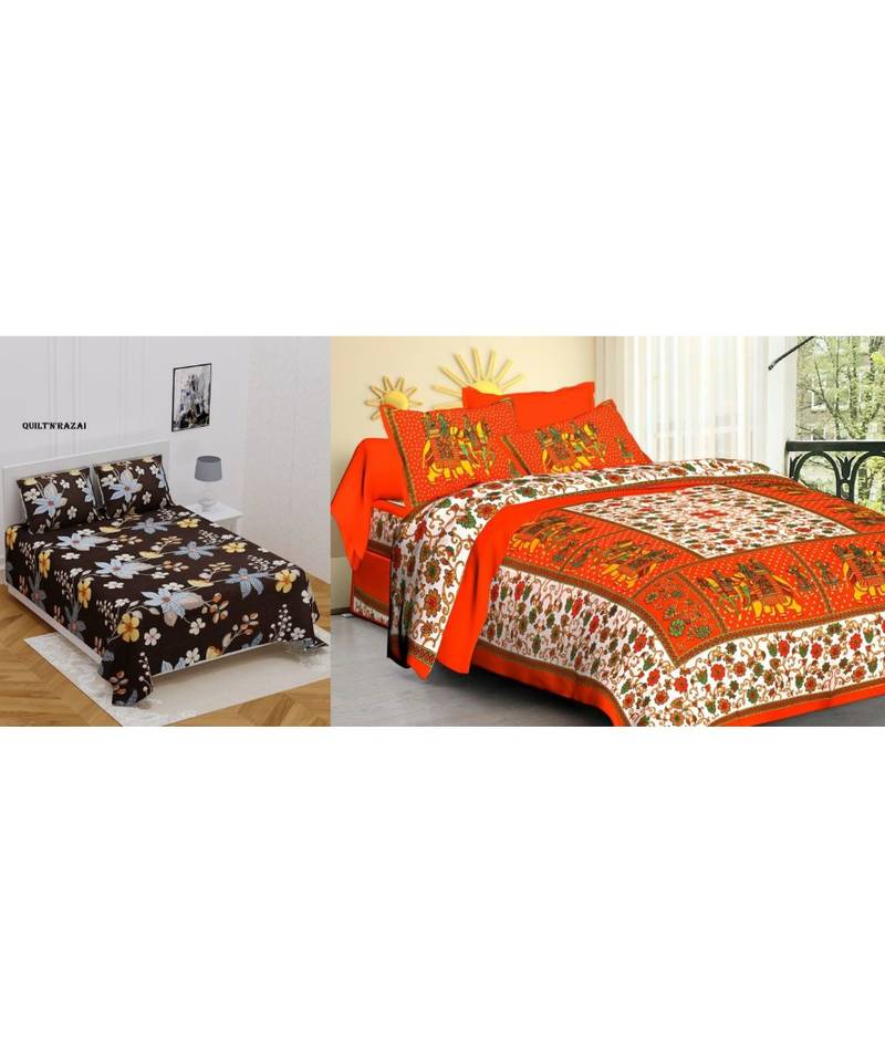 Indian Bedsheet Combo The set includes both the bedsheet and pillow ...