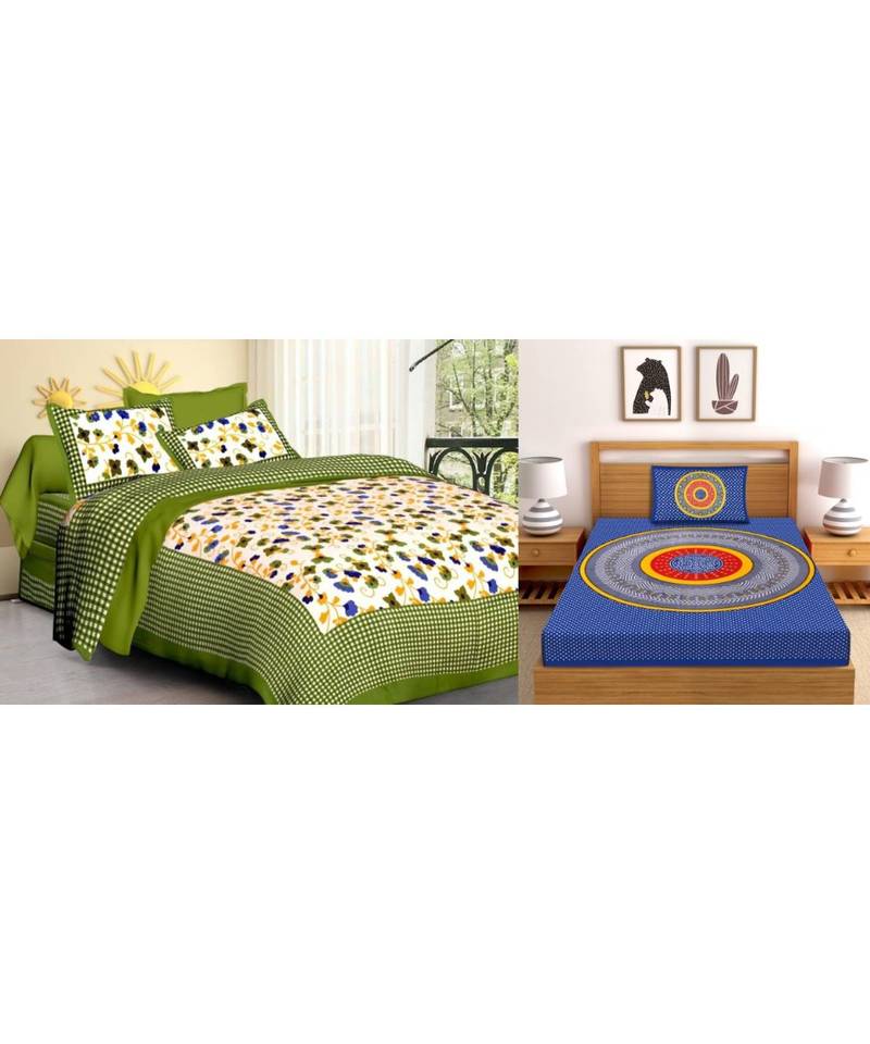 Indian Bedsheet Combo The set includes both the bedsheet and pillow ...