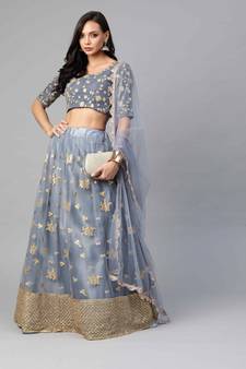 Grey Lehenga : Buy Grey Colour Lehenga Designs For Women