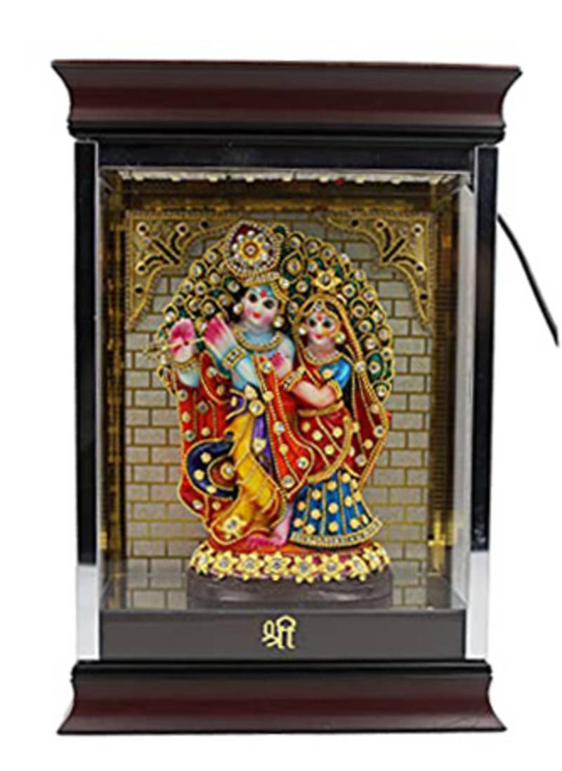ESVAR STONECRAFT Imported Cabinet With Poly Resin Scupluture Of Radha ...
