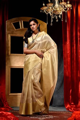 Tissue Sarees Online | Tissue Saree collection Blouse India