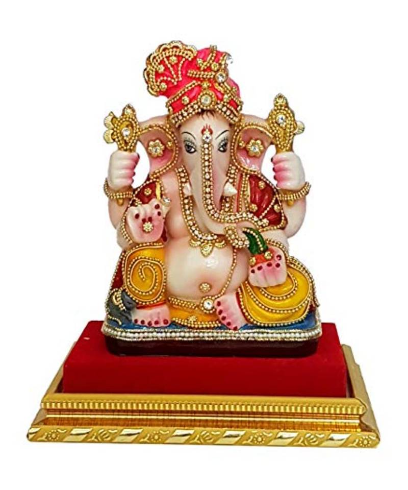 ESVAR STONECRAFT Marble Look Hindu God Shri Pagdi Ganesh statue - ESVAR ...