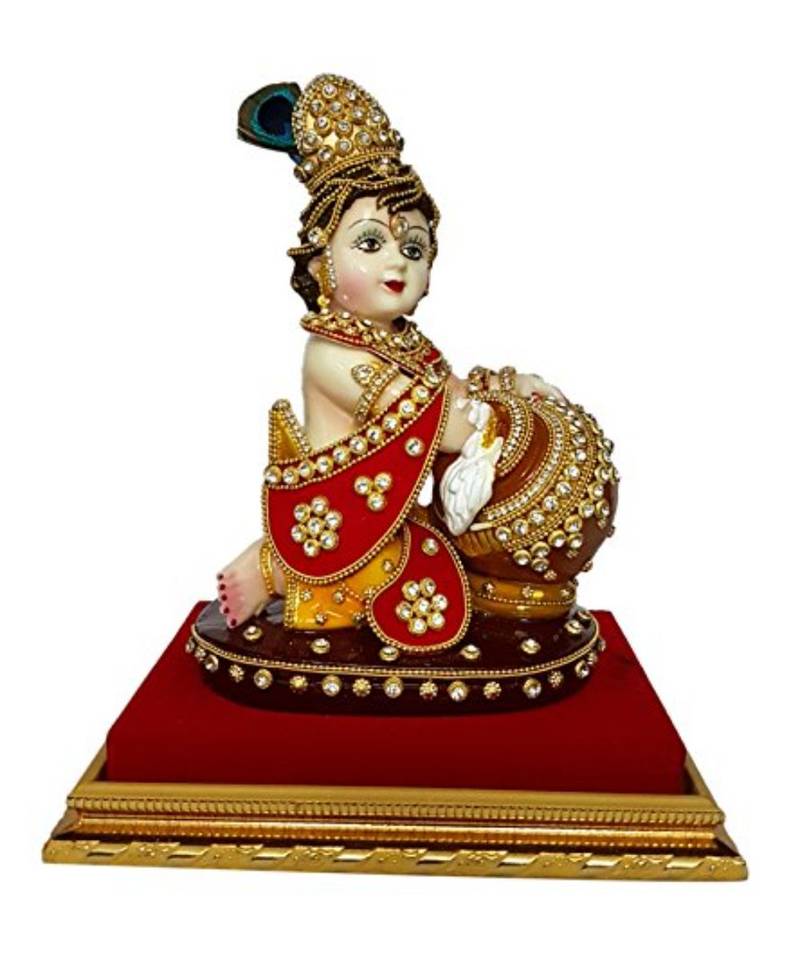 ESVAR STONECRAFT Marbel Look Lord Krishna Statue Hindu God Makhan Chor ...