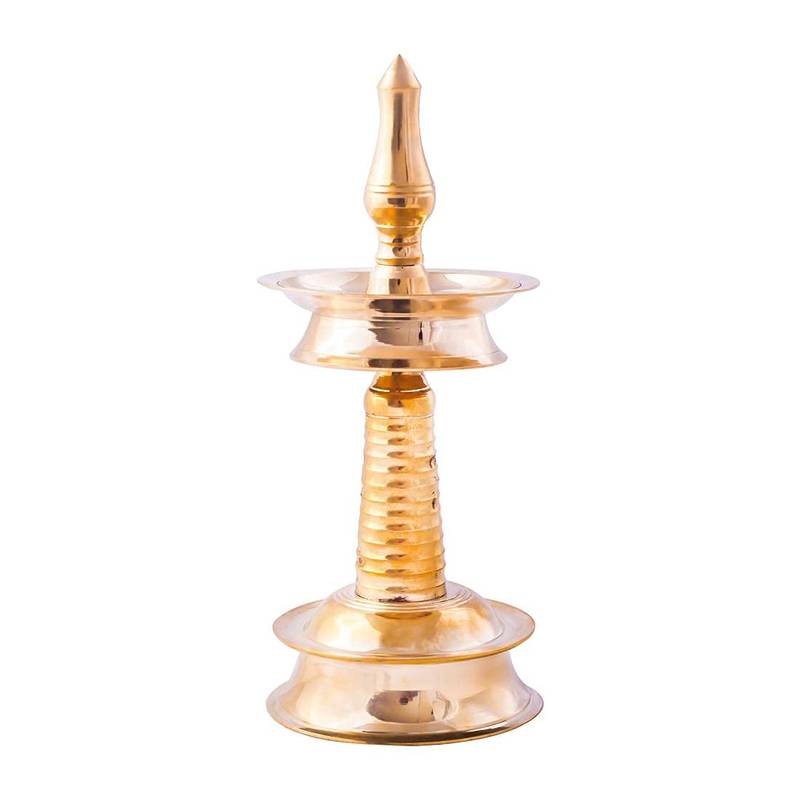 ROLIMOLI Brass kuthuvilakku long Samay Diya set of 1 for pooja Arti ...