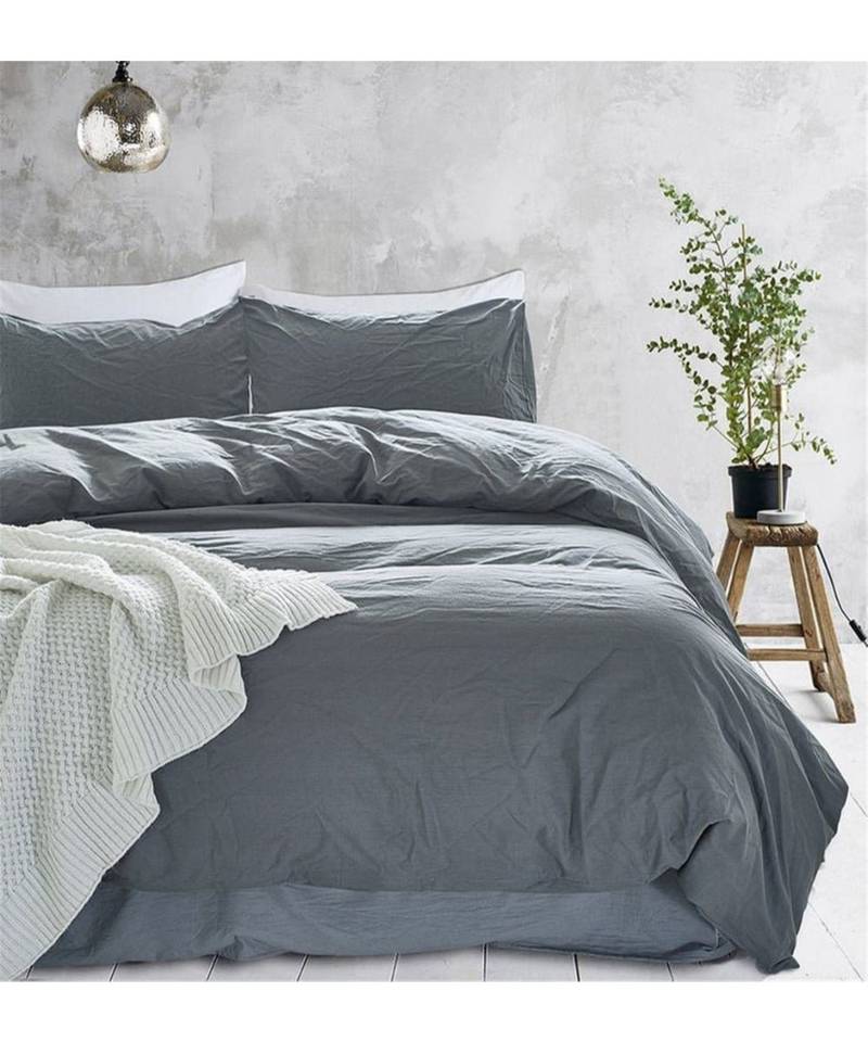 DARK GRAY 100% Pure Soft Cotton Very Soft Fabric - ANJUPRIYA - 3864075