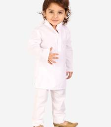 KID1 Handloom Kurta Pajama White - KID1 - 3868608