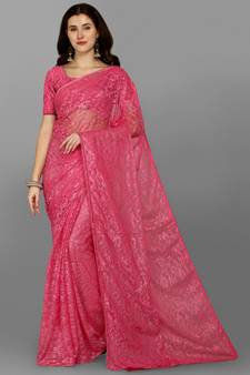 Latest 2023 Designer Net Sarees Collection - Mirraw