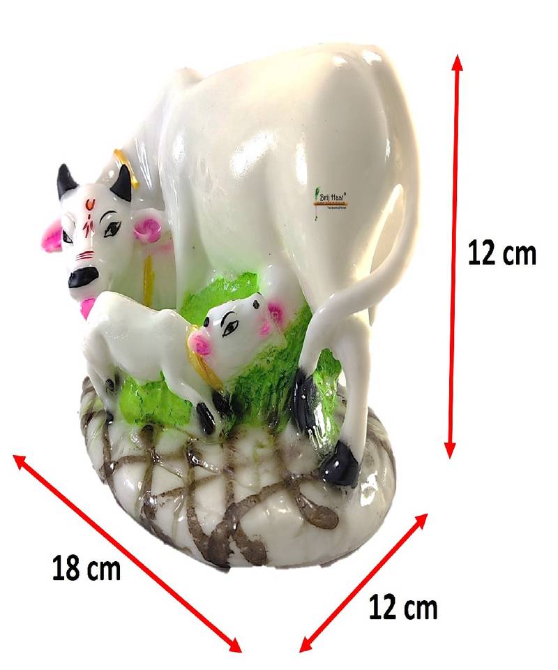 Big size Polyresin kamdhenu Cow and Calf Showpiece Decorative Gift Item ...