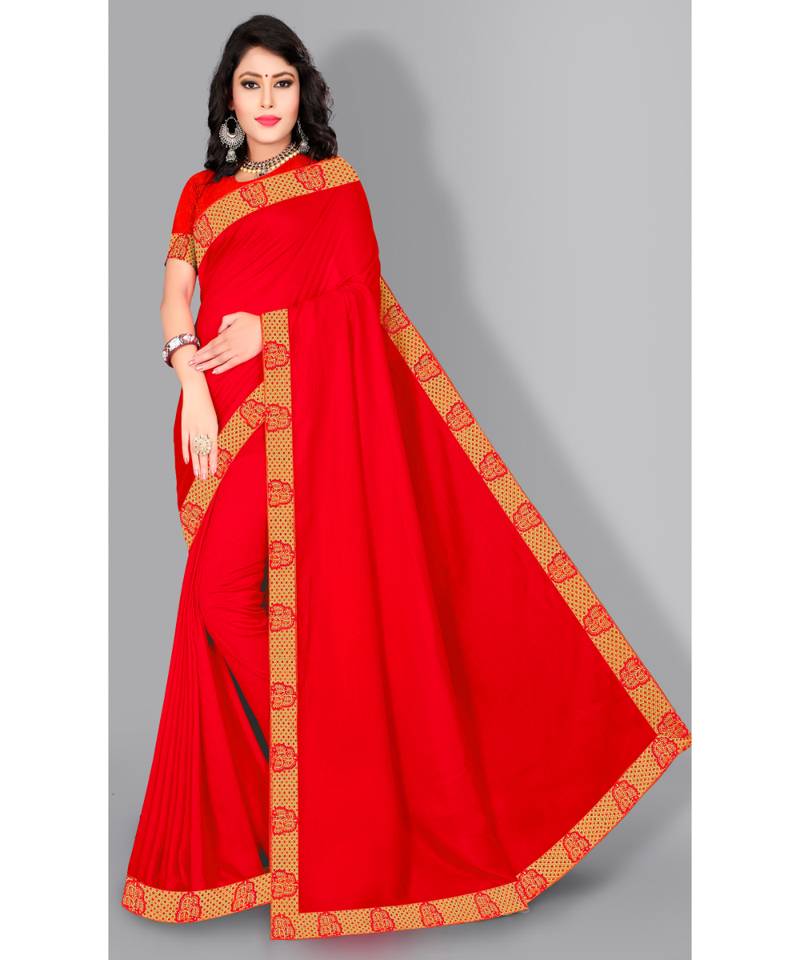 CLOTH BOOST Presenting For Women's Beautiful Party & Festive Saree Red ...
