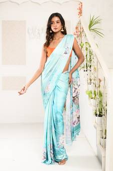Sky Blue Sarees - Buy Sky Blue Sarees Online at Best Prices
