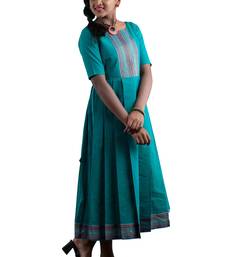 Shivangi Girls Ramar Green Cotton arrow Frock !!! - Shivangi - 3928133
