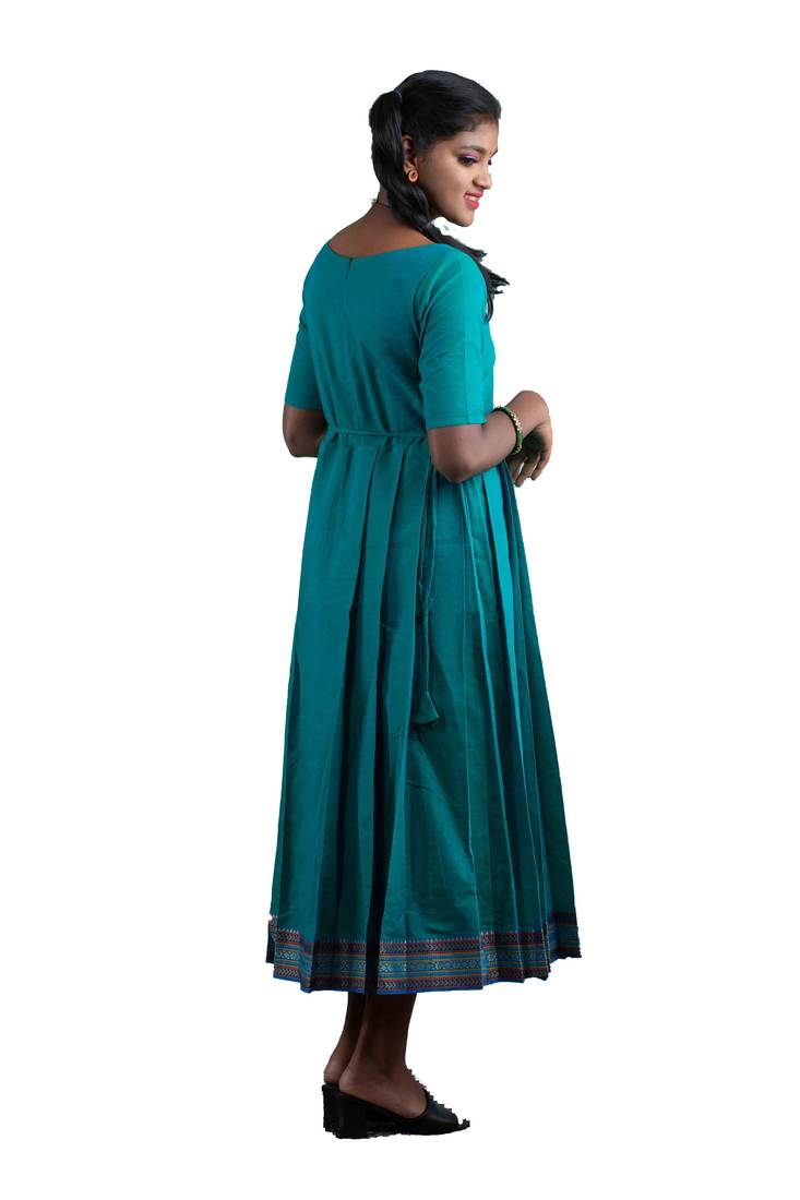 Shivangi Girls Ramar Green Cotton arrow Frock !!! - Shivangi - 3928133