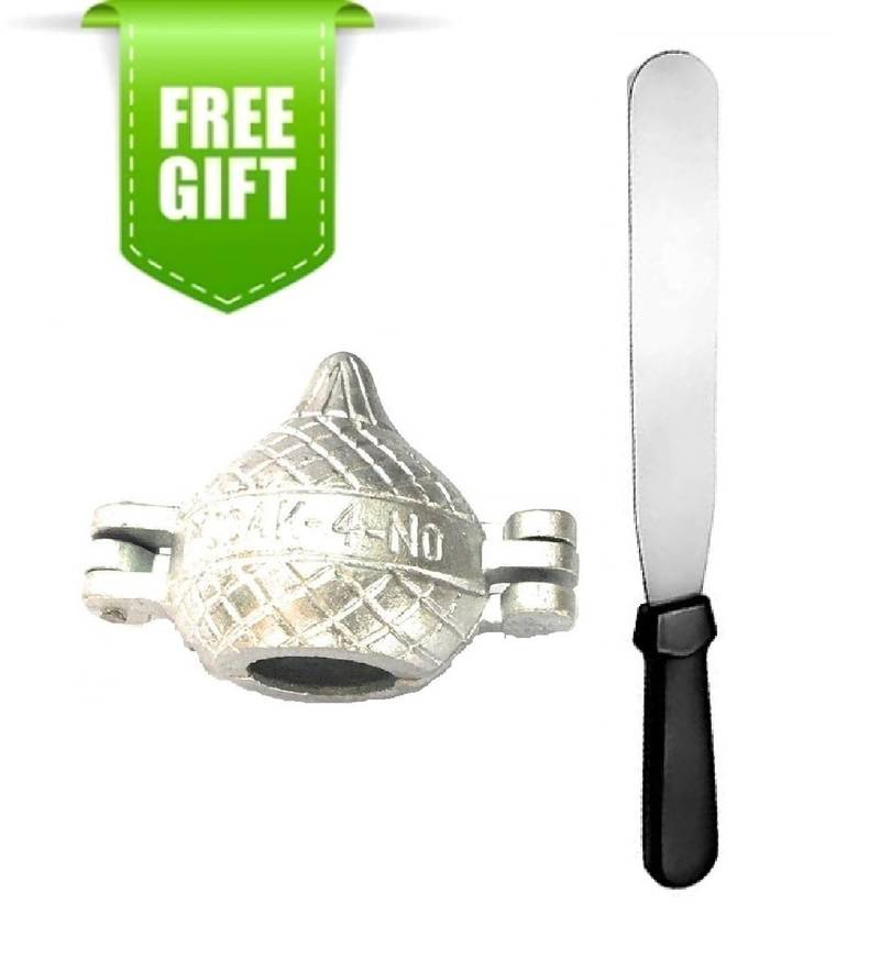 Aluminium Modak Mould With Cake Decorater Pilot Knife And Free Gift ...