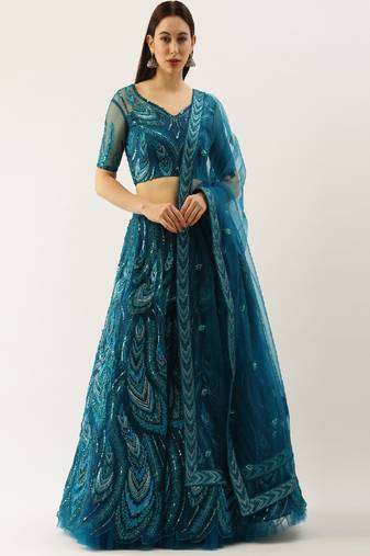 Net Lehenga - Buy Indian Net Lehenga Choli Designs with Dupatta Online