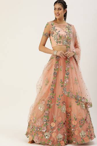 Net Lehenga - Buy Indian Net Lehenga Choli Designs with Dupatta Online