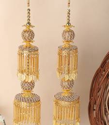 2 Layered Kaleera With Gold-Plated Pearl White Beaded Handcrated ...