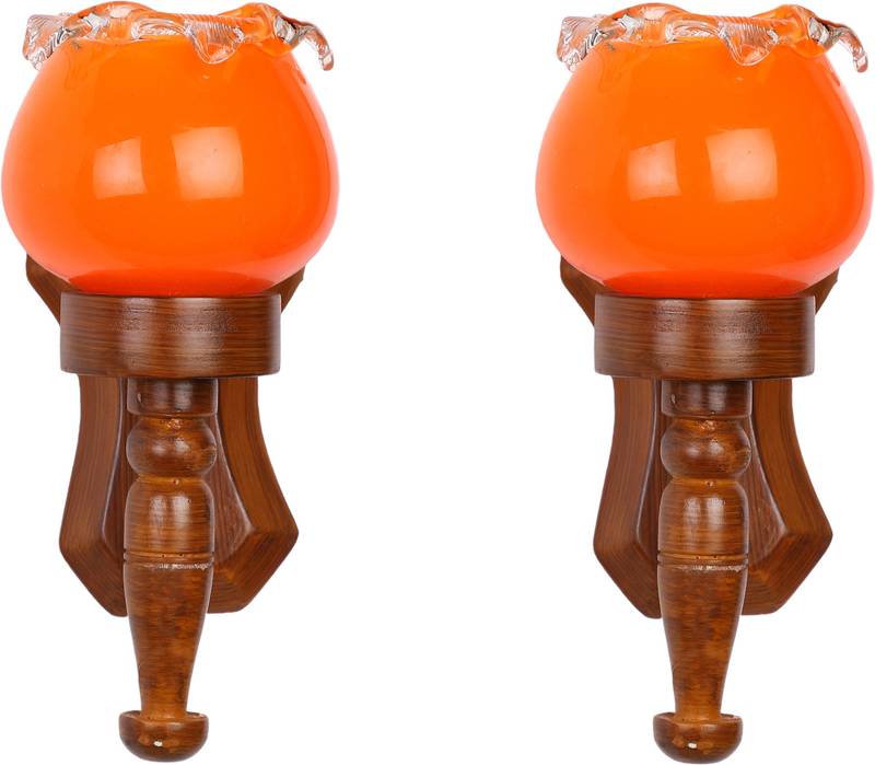 LED Compactable Wood & Glass Wall Lamp Light - E1, Pack Of 4 - Afast ...