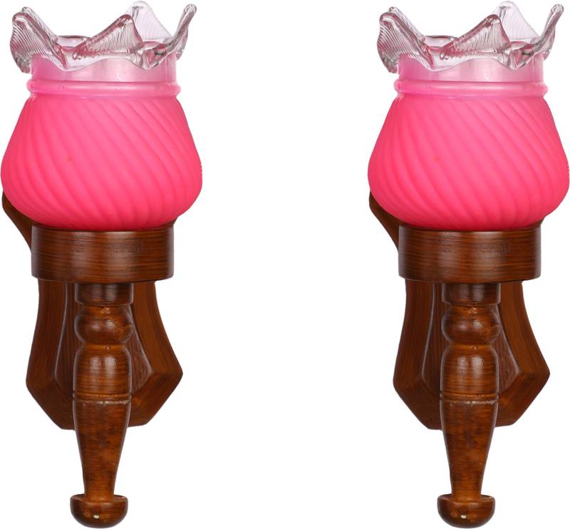 LED Compactable Wood & Glass Wall Lamp Light - F1, Pack Of 2 - Afast ...