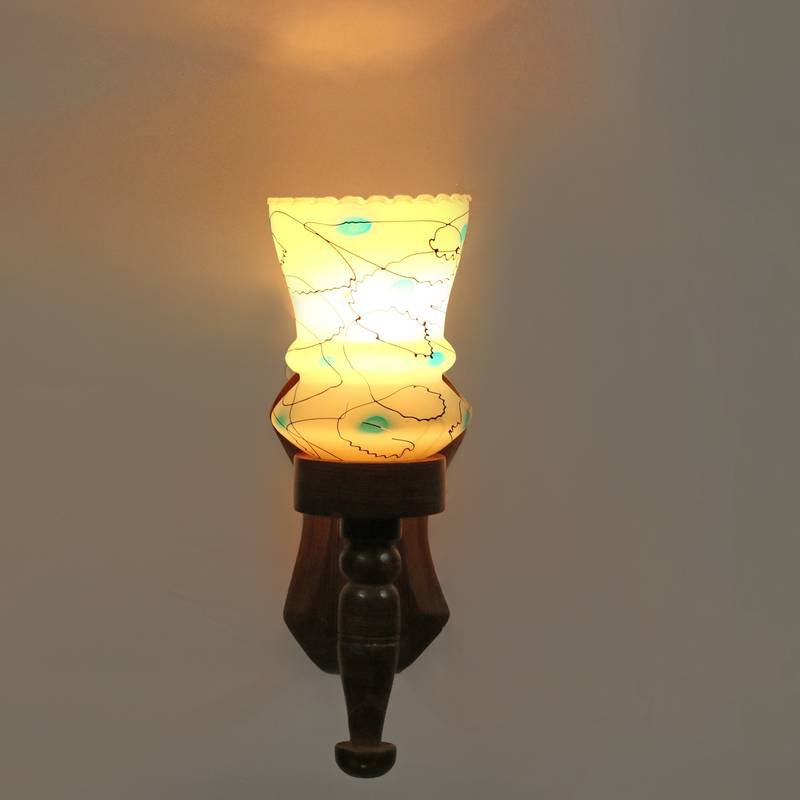 LED Compactable Wood & Glass Wall Lamp Light - I1, Pack Of 4 - Afast ...