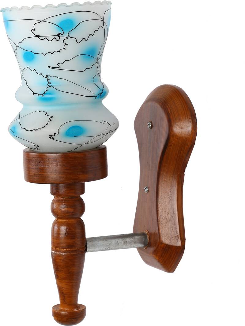 LED Compactable Wood & Glass Wall Lamp Light - I1, Pack Of 4 - Afast ...