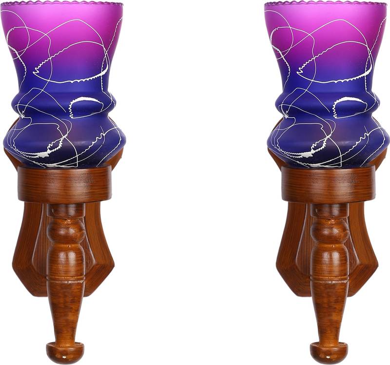 LED Compactable Wood & Glass Wall Lamp Light - K1, Pack Of 2 - Afast ...