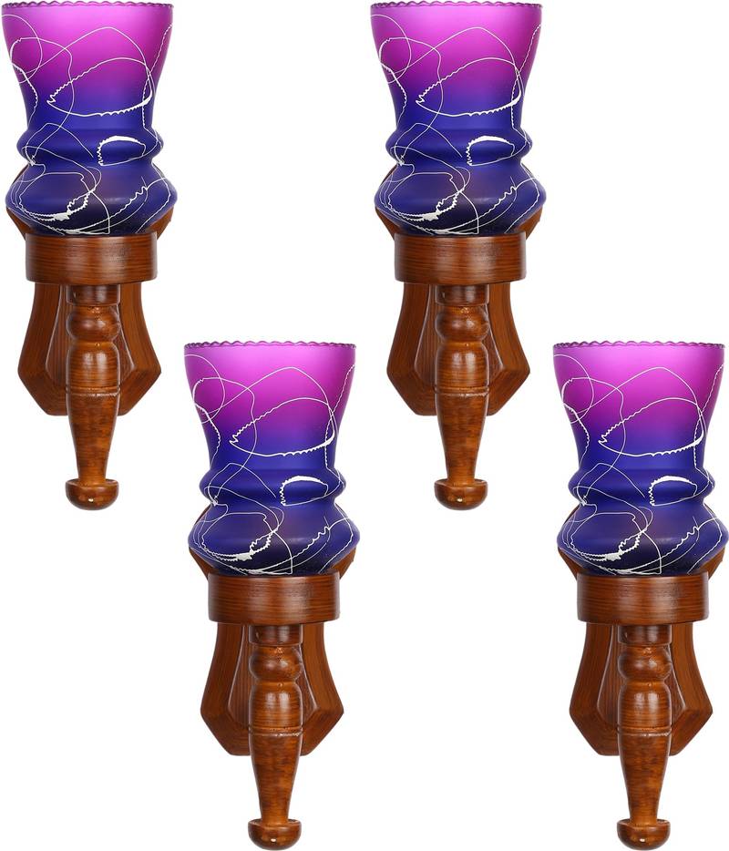 LED Compactable Wood & Glass Wall Lamp Light - K1, Pack Of 4 - Afast ...