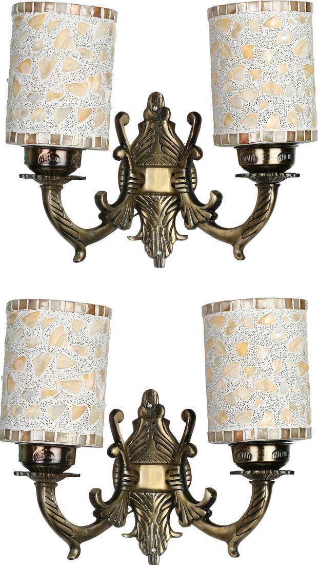 LED Compactable Wood & Glass Wall Lamp Light - N1, Pack Of 2 - Afast ...