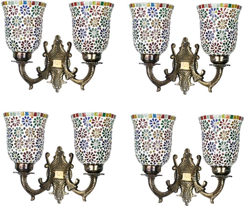 LED Compactable Wood & Glass Wall Lamp Light - S1, Pack Of 4 - Afast ...