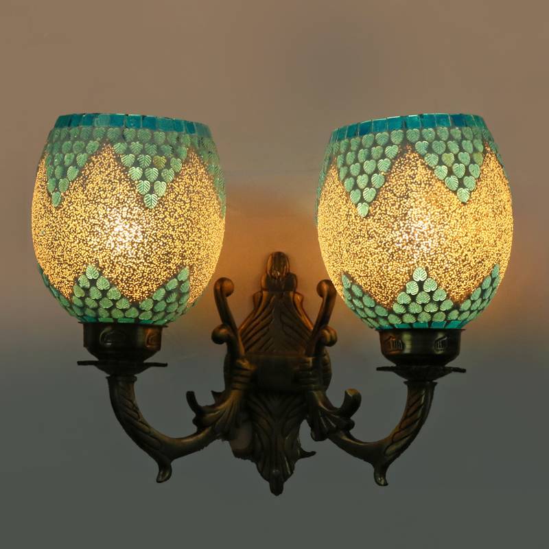 LED Compactable Wood & Glass Wall Lamp Light - AA1, Pack Of 1 - Afast ...