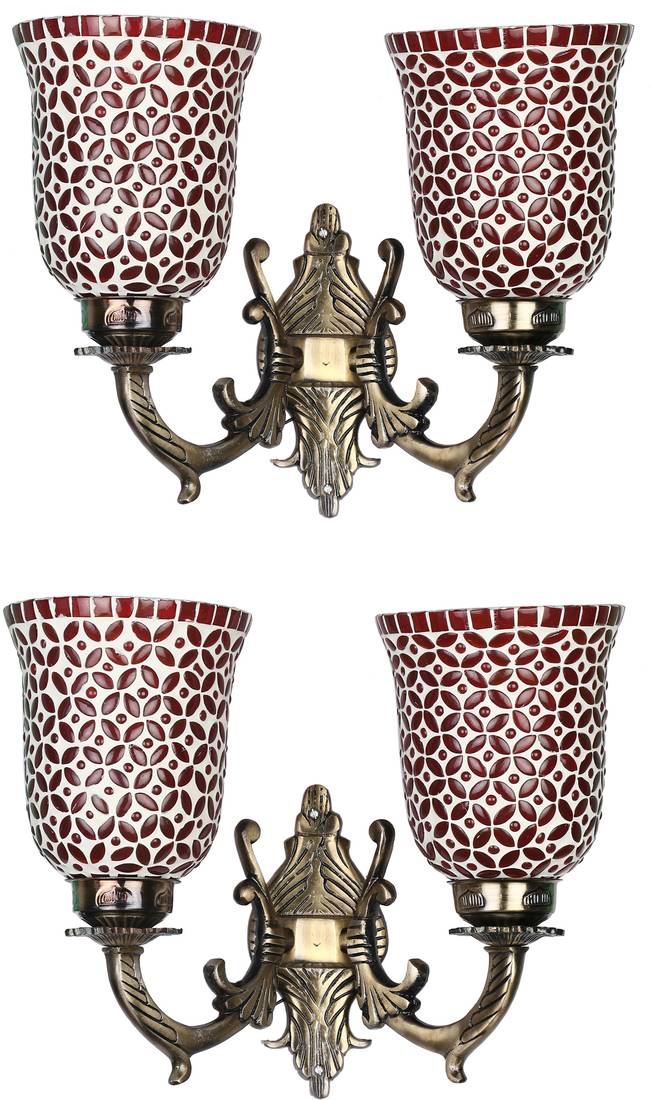 LED Compactable Wood & Glass Wall Lamp Light - AE1, Pack Of 2 - Afast ...