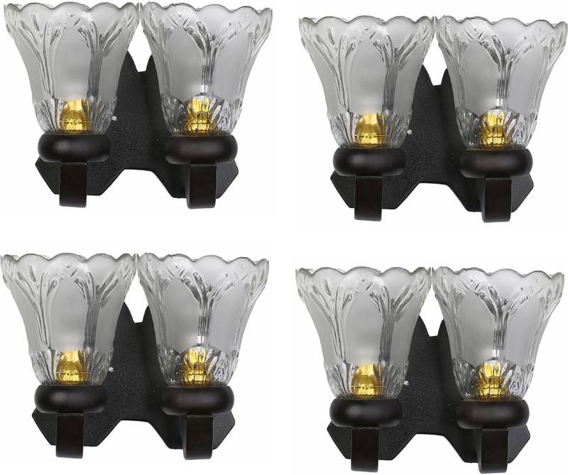 LED Compactable Wood & Glass Wall Lamp Light - AL1, Pack Of 4 - Afast ...