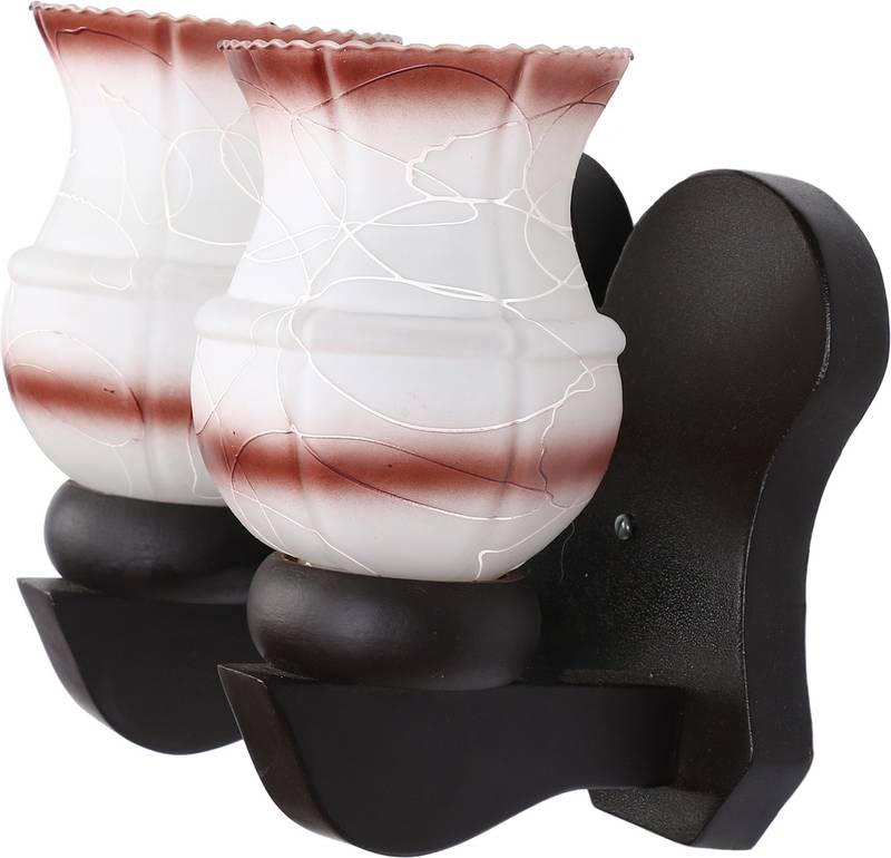 LED Compactable Wood & Glass Wall Lamp Light - AV1, Pack Of 2 - Afast ...