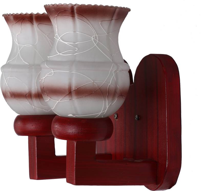 LED Compactable Wood & Glass Wall Lamp Light - AZ1, Pack Of 1 - Afast ...