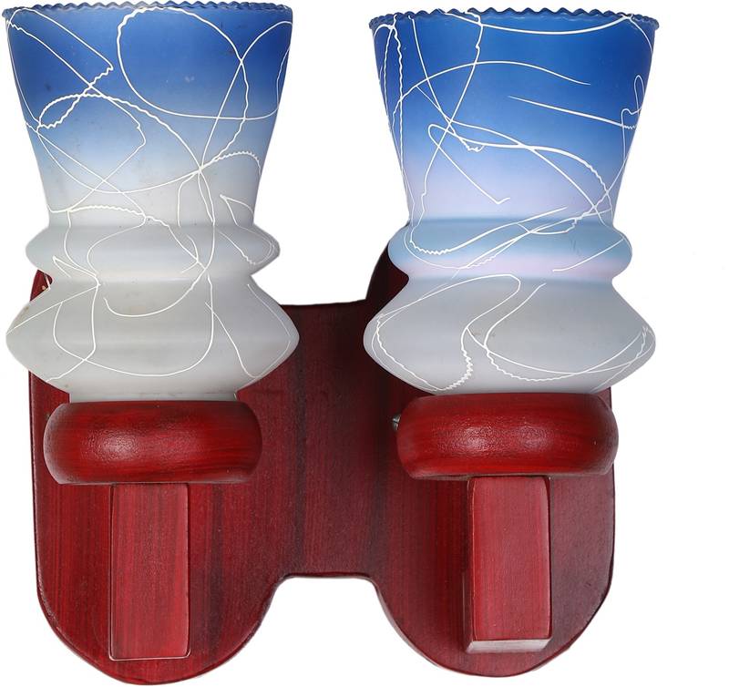 LED Compactable Wood & Glass Wall Lamp Light - BC1, Pack Of 1 - Afast ...