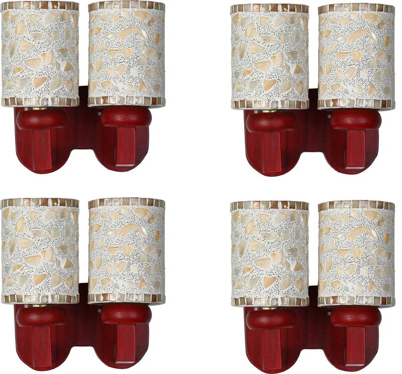 LED Compactable Wood & Glass Wall Lamp Light - BF1, Pack Of 4 - Afast ...