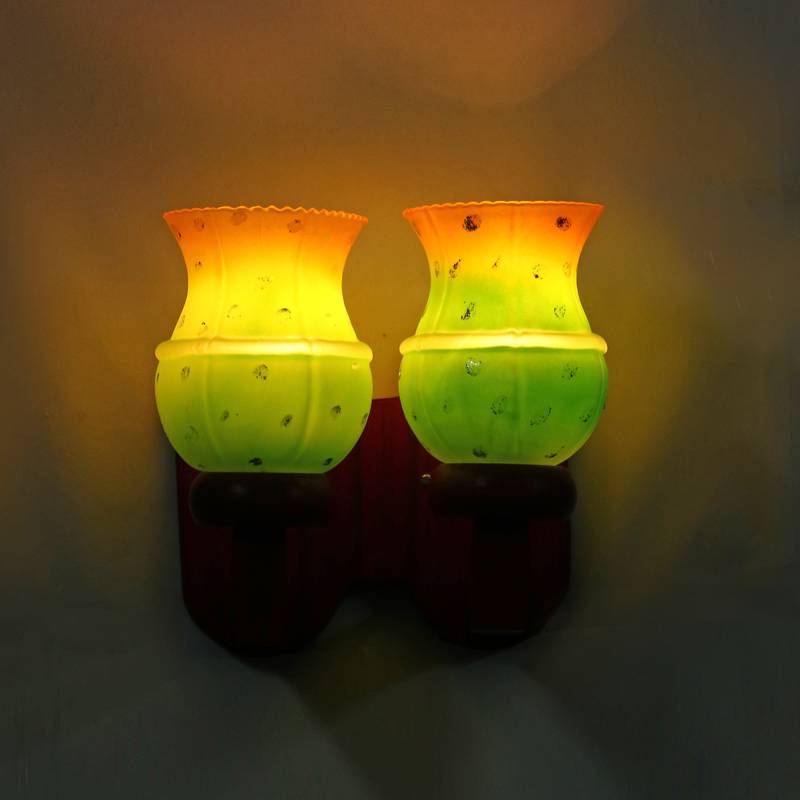 LED Compactable Wood & Glass Wall Lamp Light - BH1, Pack Of 1 - Afast ...