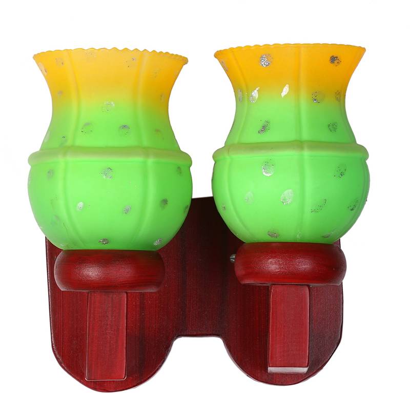 LED Compactable Wood & Glass Wall Lamp Light - BH1, Pack Of 1 - Afast ...